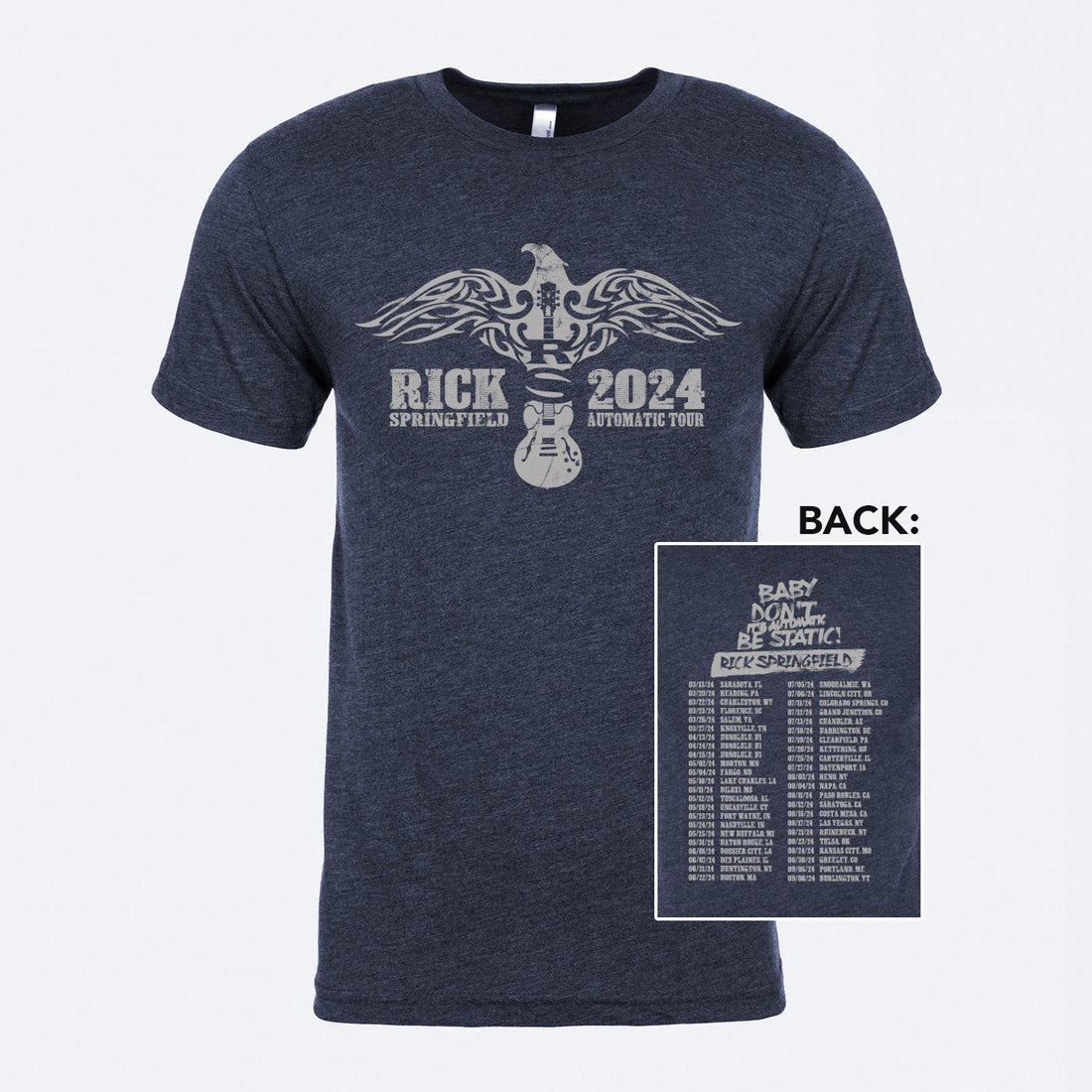 2024 Tour Vintage Soft Rick Springfield T-shirt (with dates only ...